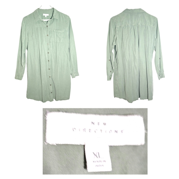 new directions | Dresses | New Directions Green Midi Dress | Poshmark